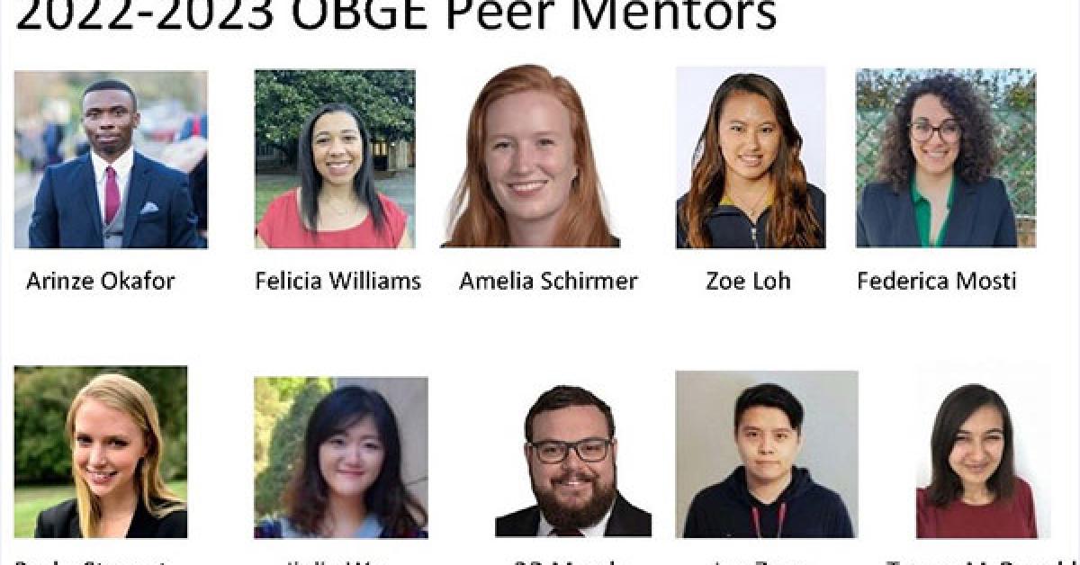Four Students Named OBGE Student Peer Mentors 2022-23 | Duke Department ...