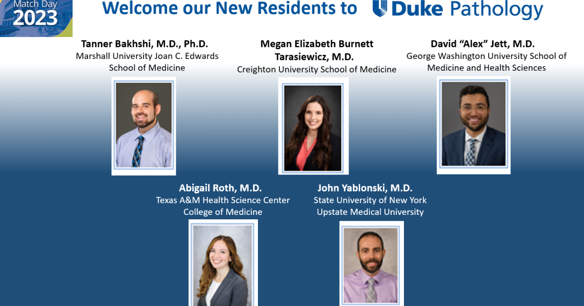Welcome New Residents | Duke Department of Pathology
